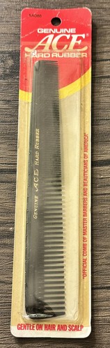 Vintage ACE Genuine Hard Rubber 7” Comb #AA088 Black NEW NOS | eBay