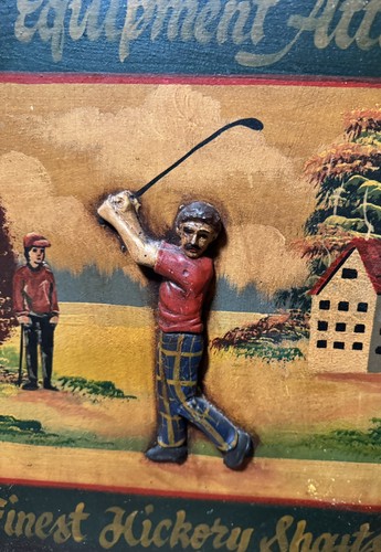 Vintage J. Peacock Finest Hickory Shafts Golf Equipment Decor Sign 23. ...