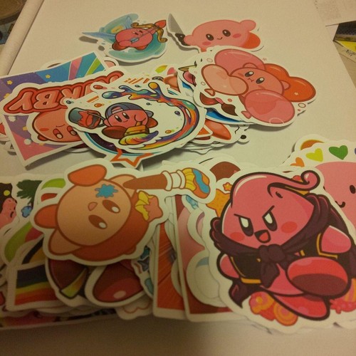 Kirby Stickers 52 pcs Durable Vinyl Kids Scrapbooking Decoration | eBay
