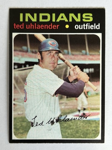 1971 Topps Baseball Card - Ted Uhlaender Cleveland Indians #347 ExMt ...