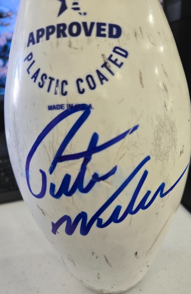 Pete Weber Autographed Bowling Pin Beckett Witness | eBay