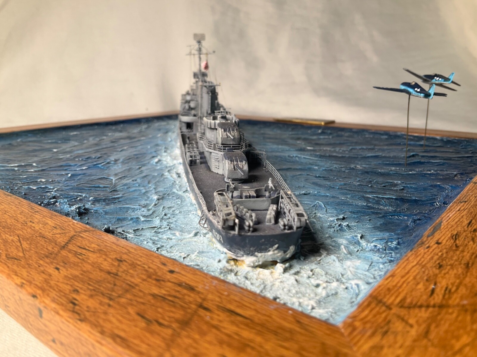 USS Tingey DD-539 Dragon or Trumpeter?? BUILT Model w rigging Diorama ...