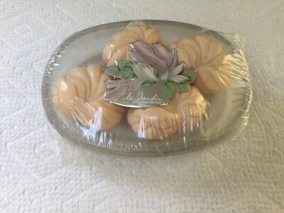 Vintage Max Factor Le Jardin Perfumed Guest Soaps in Glass Soap Dish ...