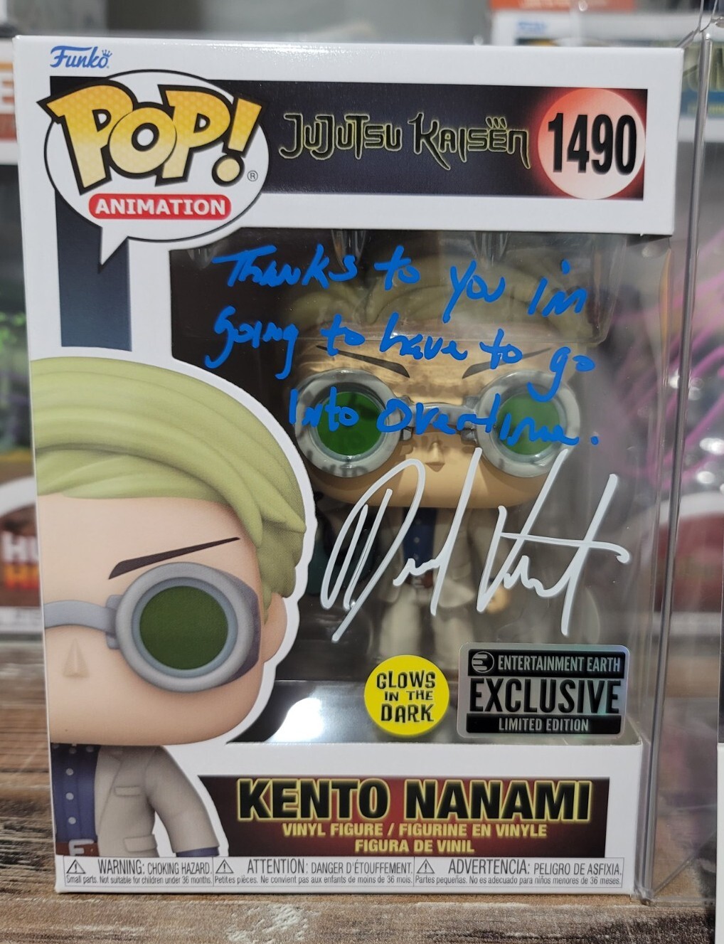 David Vincent Signed & Quoted Jujutsu Kaisen Kento Nanami 1490 Funko ...