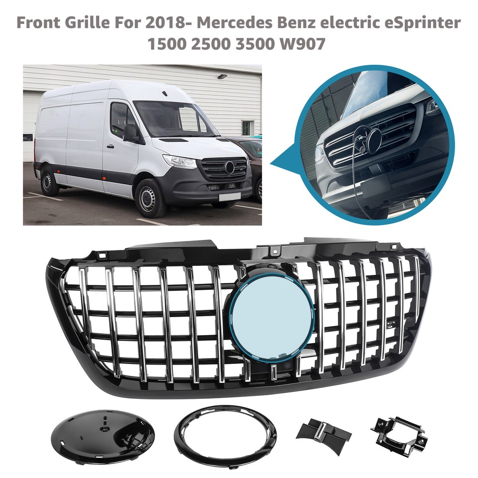 For 2018- Mercedes Benz Sprinter Front Grille 1500 2500 3500 W907 W910 ...