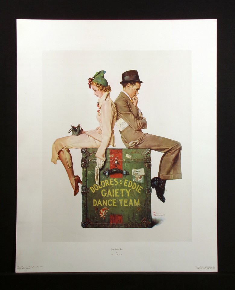 Norman Rockwell "Gaiety Dance Team" Vintage Collotype Art Print 1975 ...