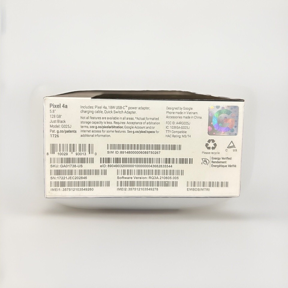 Google PIXEL 4a 128GB 4G Just Black G025J VERIZON Unlocked | eBay