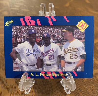 1990 Classic Blue Bo Jackson Mark McGwire Rueben Sierra "A.L. FENCE ...