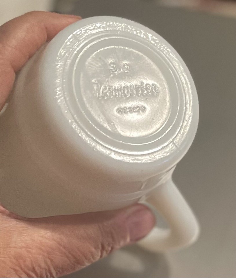 Levi K Zook Blacksmith Advertising Gap PA Lancaster Co Milk Glass Mug ...