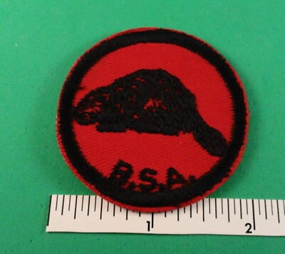 EARLY GUM BACK BSA RED TWILL Patrol Patch - 1960s Era - BEAVER | eBay