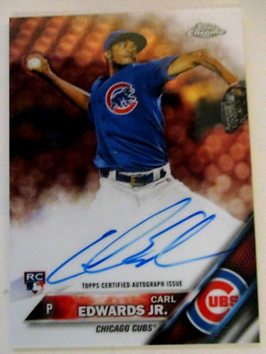 2016 Topps Chrome Baseball Carl Edwards Jr. Autograph Chicago Cubs #RA ...