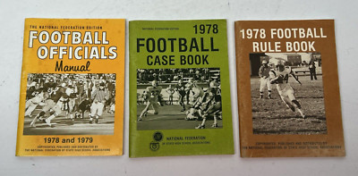 VINTAGE 1970's OFFICIAL HIGH SCHOOL FOOTBALL RULE BOOK & Case ...