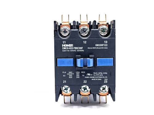 HN53HF122 HOMER/CARRIER CONTACTOR XMCO-633-FBBC00F 600V 63A 75A/RES | eBay