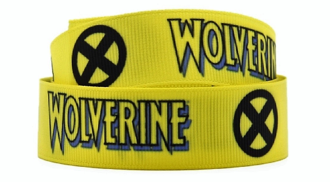 Marvel's Xmen Wolverine 1" Wide Repeat Ribbon Sold in Yard Lots - USA ...