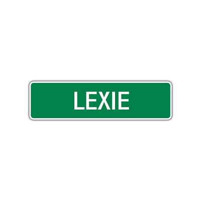 Lexie Girls Name Letter Printed Label Wall Art Decor Novelty Aluminum ...