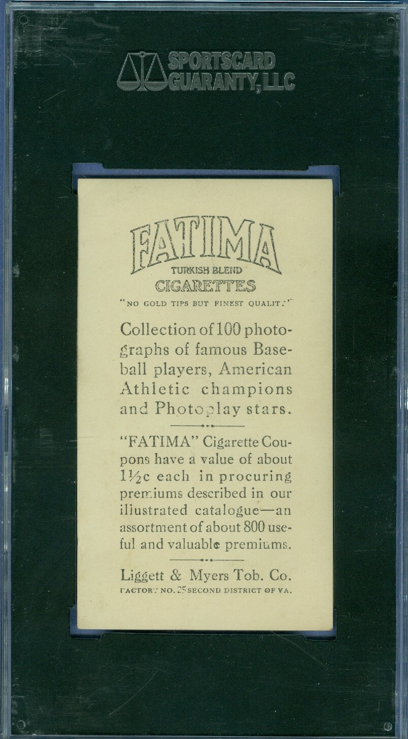 1914 T222 Fatima Cigarettes Boardwalk Brown Philadelphia Athletics SGC ...