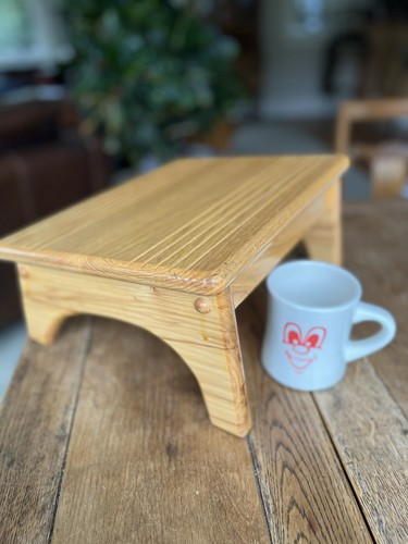 Vintage Solid Oak Wood Slanted Child’s Step Stool, Nursing, Foot 13x11 ...
