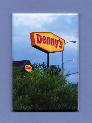 DENNYS SIGN *2X3 FRIDGE MAGNET* VINTAGE DONUTS BREAKFAST RESTAURANT 24 ...
