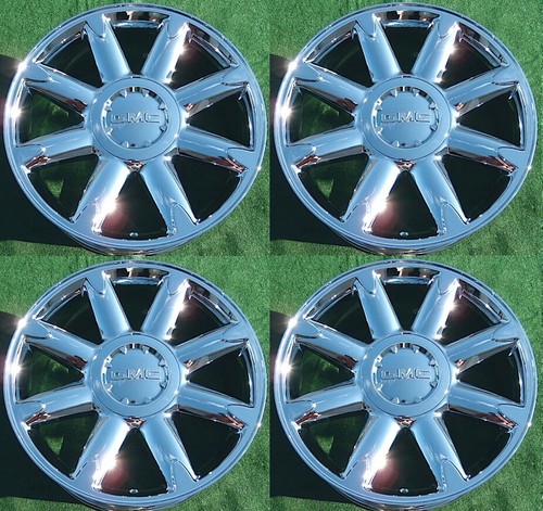 4 GMC Yukon Sierra DENALI Wheels Chrome 20 inch OEM Factory GM Spec ...