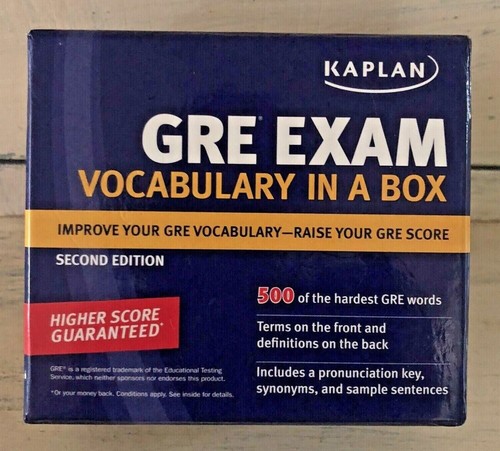 Kaplan GRE Exam Vocabulary in a Box 2nd Edition 500 Words Flash Cards ...