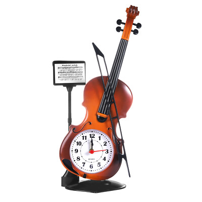 Violin Alarm Clock Creative Digital Desk Time Clock Novelty Bedside ...