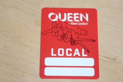 Queen Adam Lambert - 1x Backstage Pass Unused - FREE SHIPPING - Local ...
