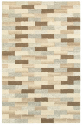 Beige Blocks Cubes Bricks Repeat Geometric Area Rug 67006 - Aprx 10' x ...