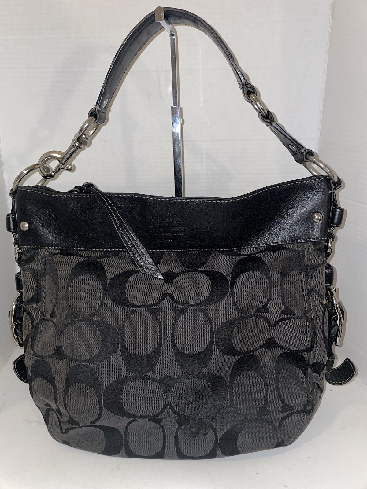 Vintage Coach Signature Canvas Large Shoulder Purse B… - Gem