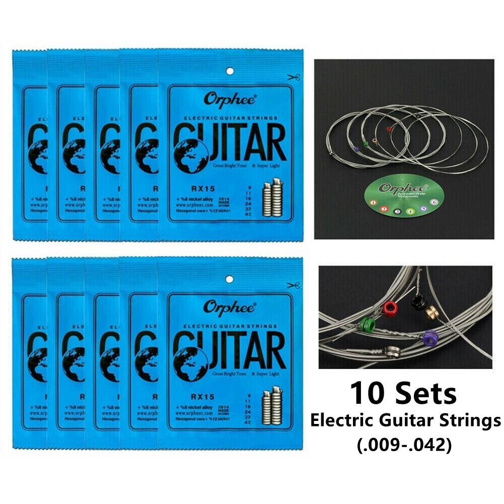Orphee RX15 Electric Guitar Strings 10 Sets Tailored for Songs Clean ...