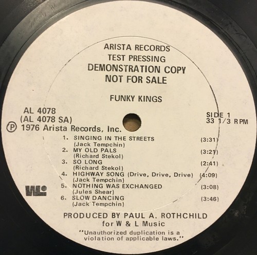 FUNKY KINGS - FUNKY KINGS (1976) LP TEST PRESSING | eBay