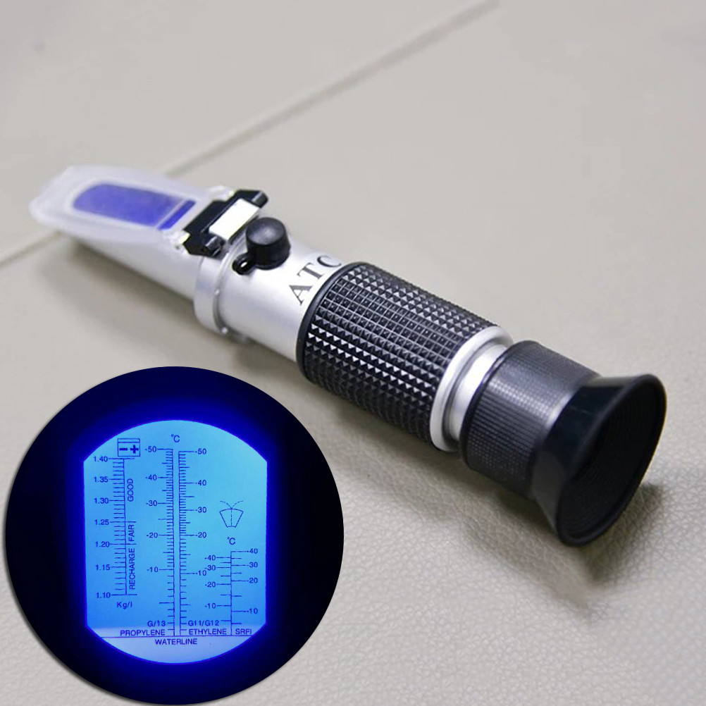 ATC Glycol Refractometer Car Antifreeze Battery Acid Engine Coolant ...