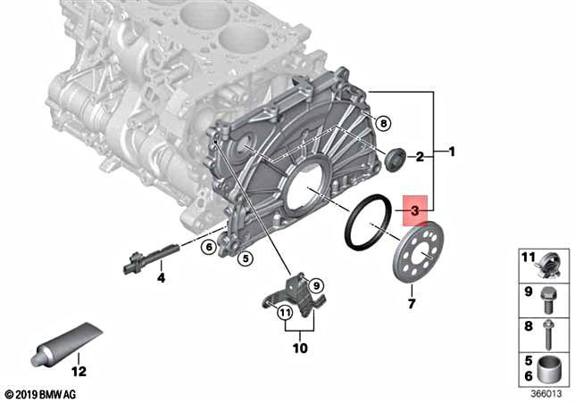 BMW 11147797490 Genuine OEM Rear Main Seal for sale online | eBay