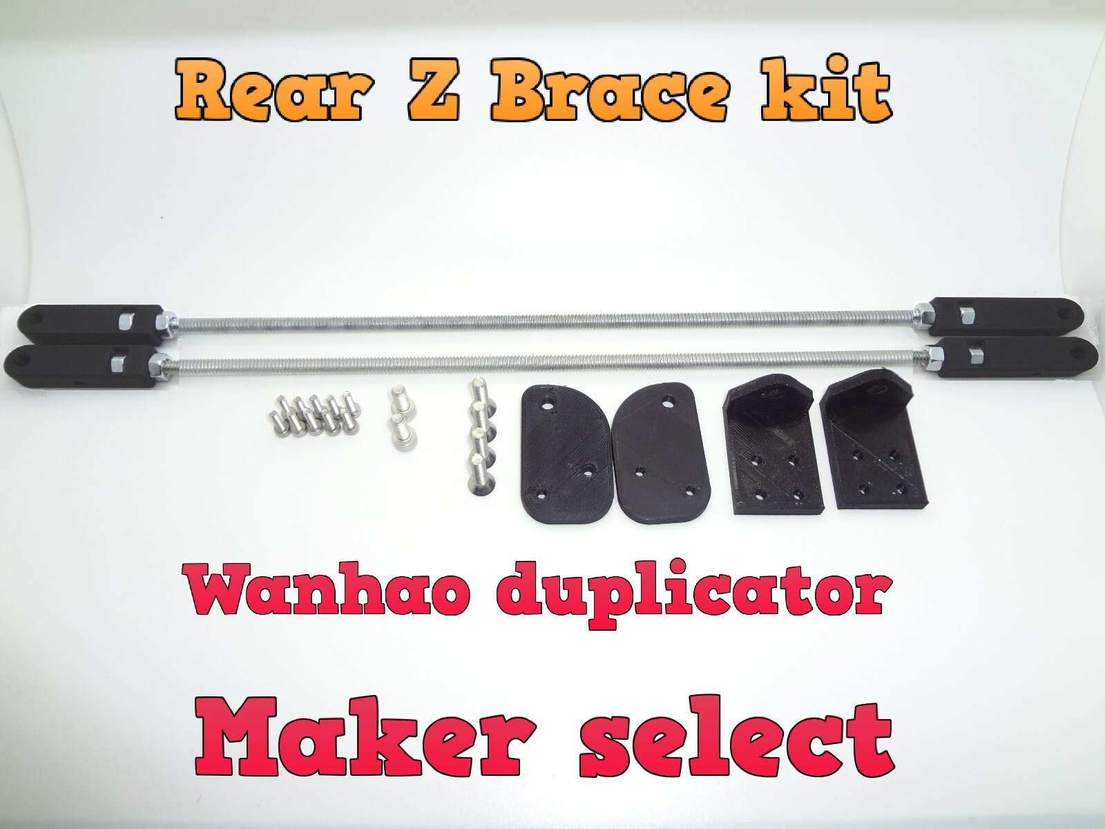 XD Wanhao Duplicator Monoprice Maker Select REAR Z brace kit 3d printer ...