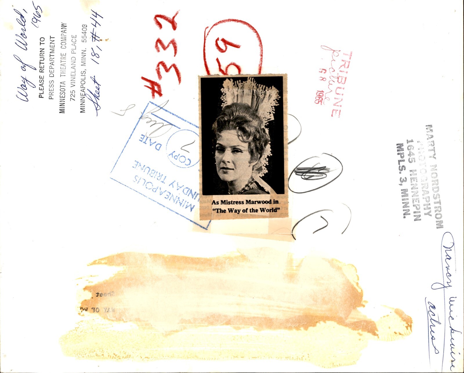 LD306 1965 Original Marty Nordstrom Photo NANCY WICKWIRE in THE WAY OF ...