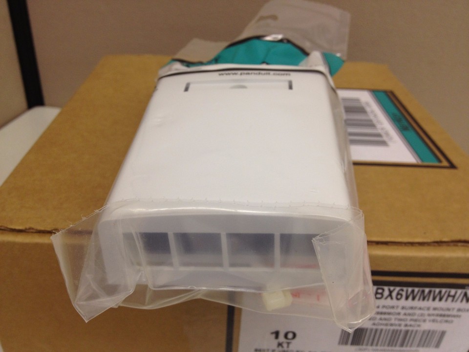 10pcs Panduit NetKey Cat6 4-Port Surface Mount Install Kit w/ Punchdown ...