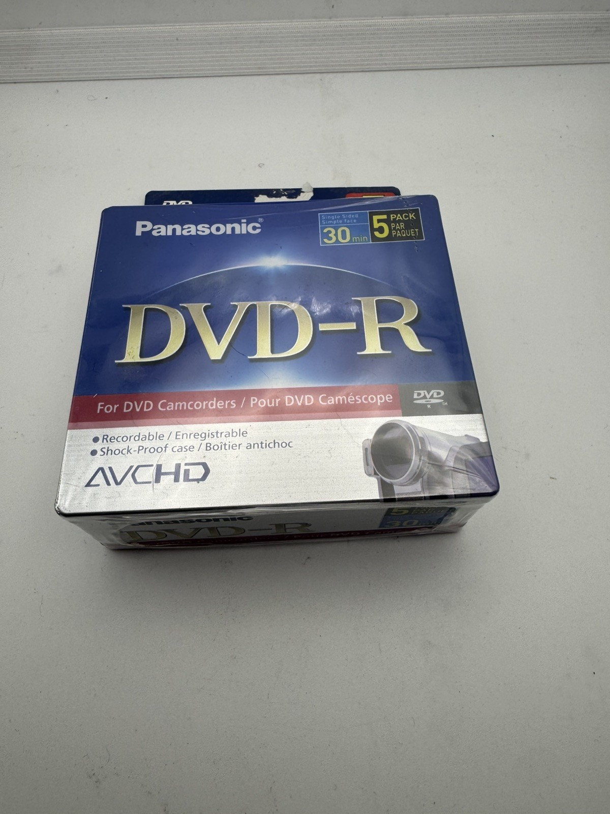 Panasonic DVD-R 5-Pk For Camcorders Single Sided Simple Face 30 Min 1.4 ...