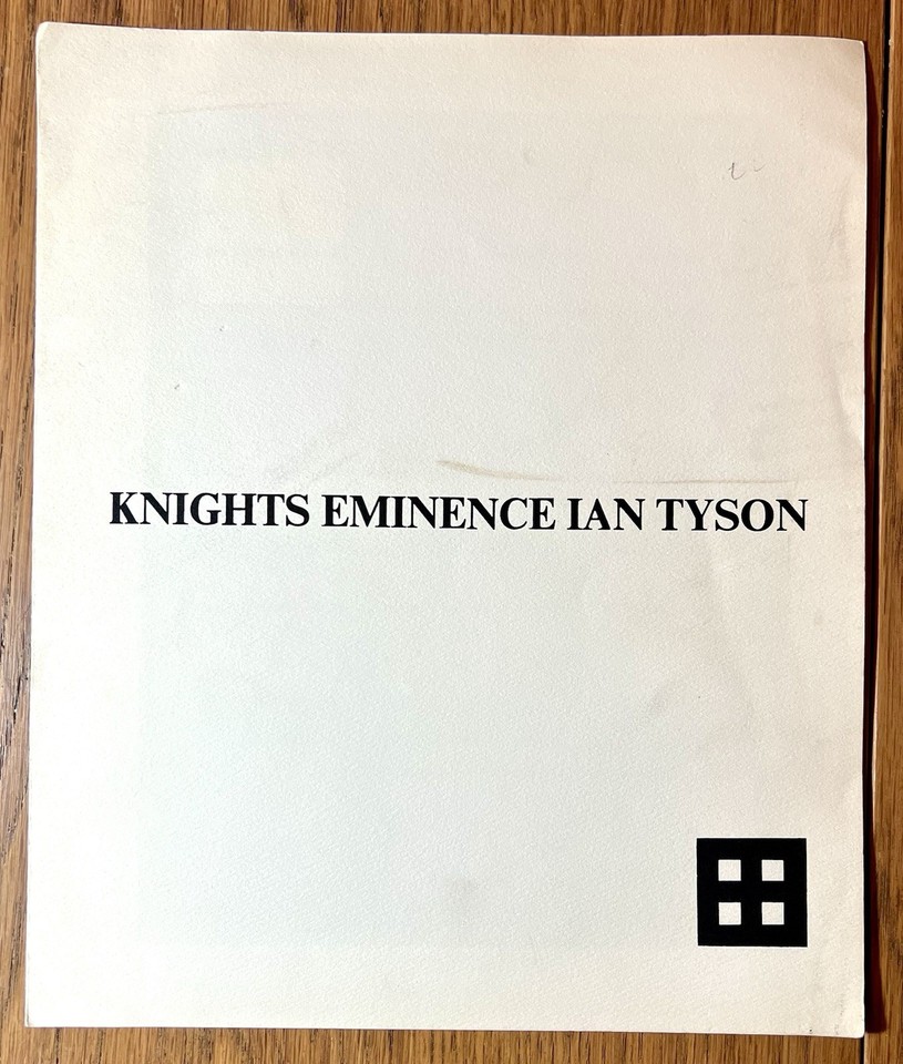 Knights Eminence. Ian Tyson Tetrad Press, London 1970 Edition Of 500 ...
