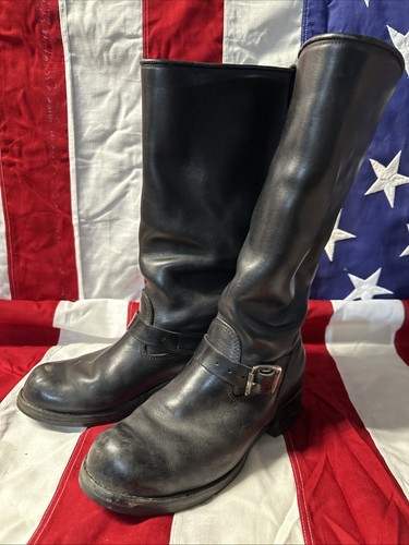 Vintage Langlitz Leathers Biker Motorcycle Harness Engineer Boots 9 D ...