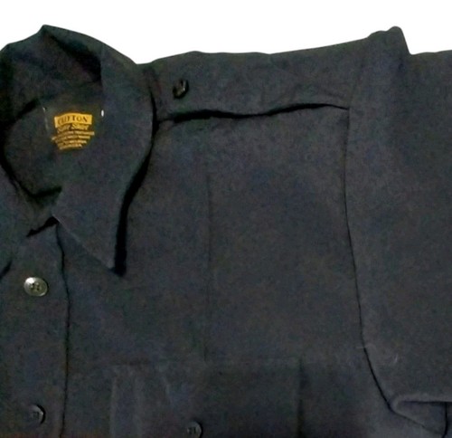 Clifton Navy Blue Uniform Shirts Long Sleeve Police Fireman Security ...