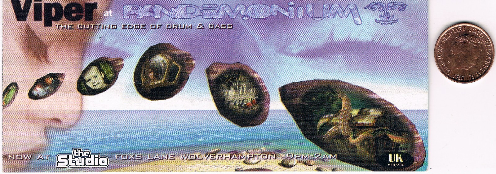 PANDEMONIUM Rave Flyer Flyers 15/5/98 A6 The Studio Wolverhampton Stu ...