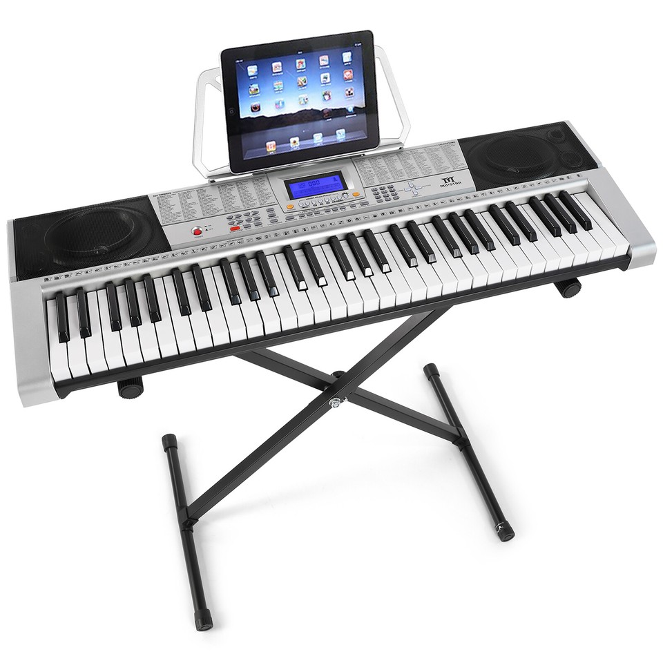 Mustar ♬61 Full Size Lighted Up Keys Smart Digital Electronic Keyboards ...