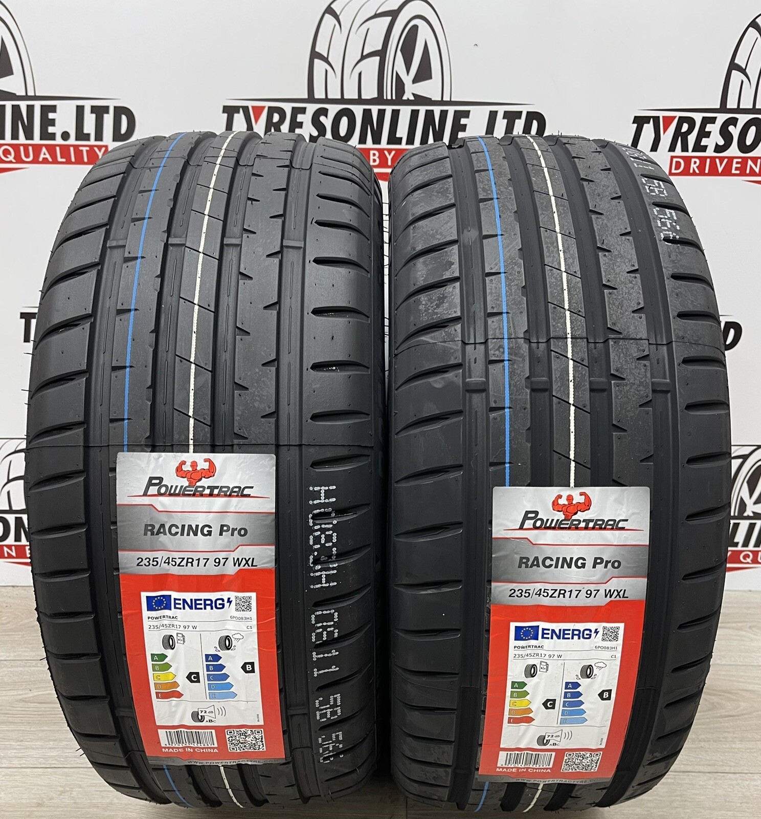 4 X 235 45 17 POWERTRAC 235/45R17 97W XL BRAND NEW TYRES AMAZING C B ...