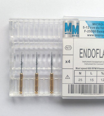 Micro-Mega Dental Endodontic Endoflare Files 4 pcs 25mm | eBay