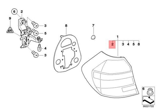 Genuine BMW E81 E87N 3 doors Bulb Socket Rear Right Light OEM ...