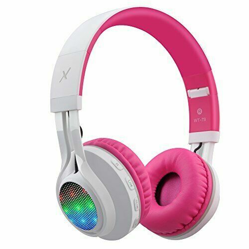 Kids Bluetooth LED Light up Foldable Wireless Headphones in 3 Elegant ...