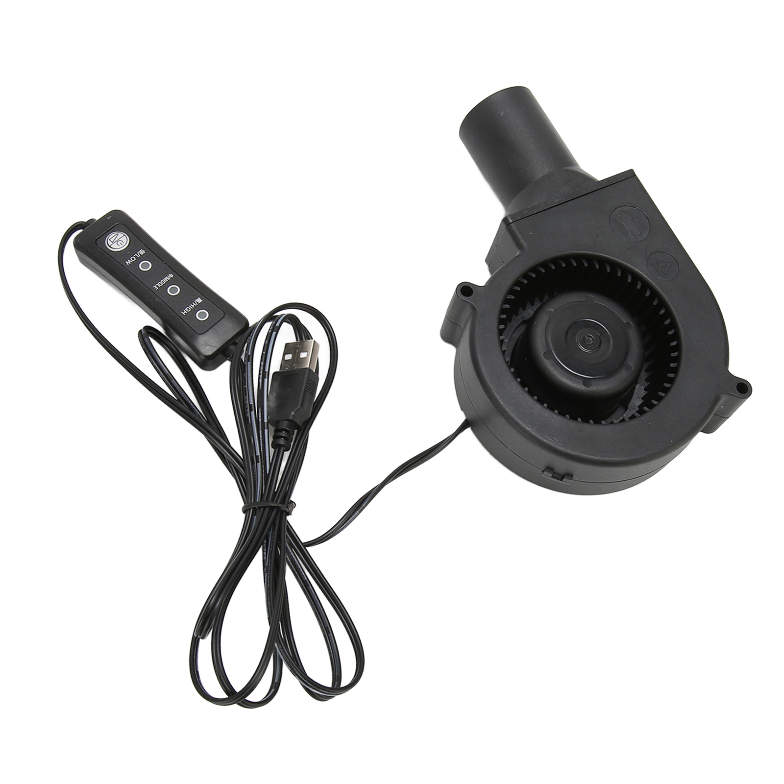 USB Blower Fan 3.8in 3 Speed Mode DC 5V Brushless 3800 RPM 22 CFM ...