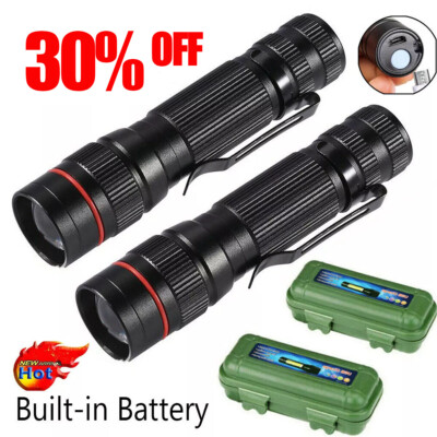 1200000LM LED Flashlight Super Bright Box Torch USB Rechargeable ...