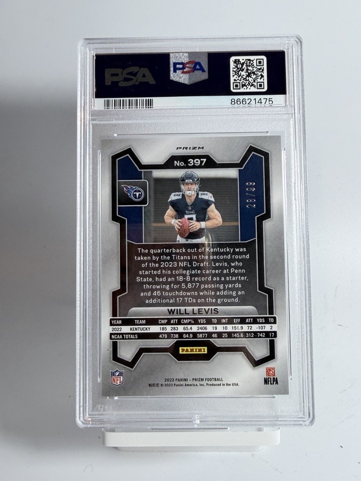2023 Panini Prizm #397 Will Levis Blue Ice PSA 10 | eBay