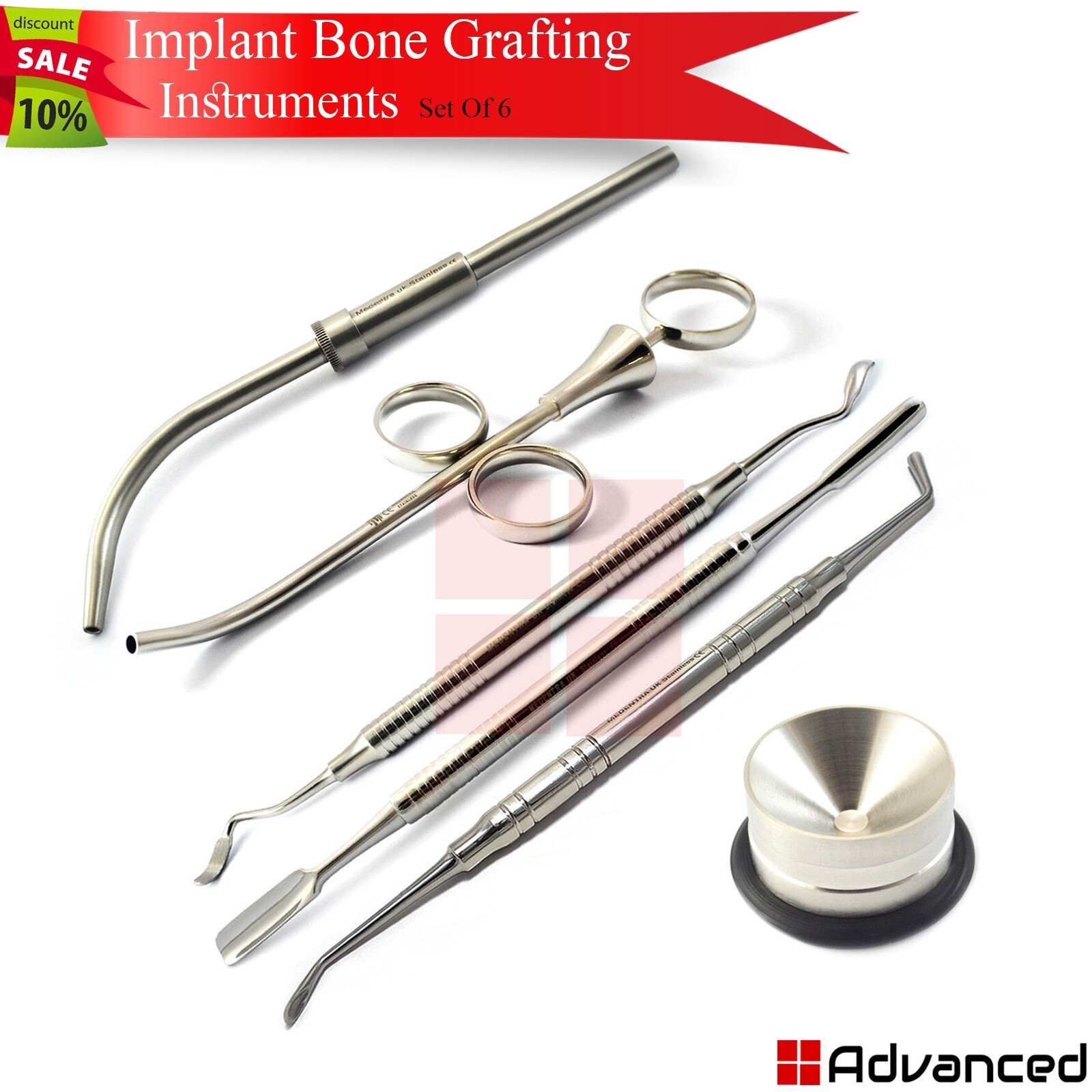Implant Bone Grafting Spoon Syringe Scoop Dental Bone Collector Amalgam ...