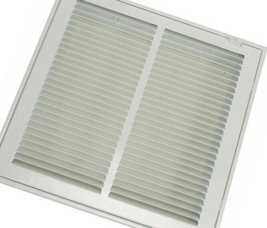 Filtered Return Air Grille Vent Cover 12" x 12" Duct Size White Wall ...